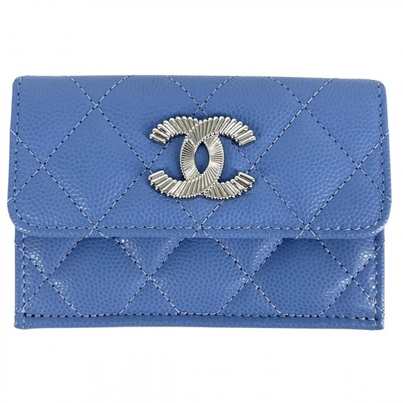CHANEL | Bags | Chanel Trifold Wallet Matelasse Coco Mark Mini Caviar ...